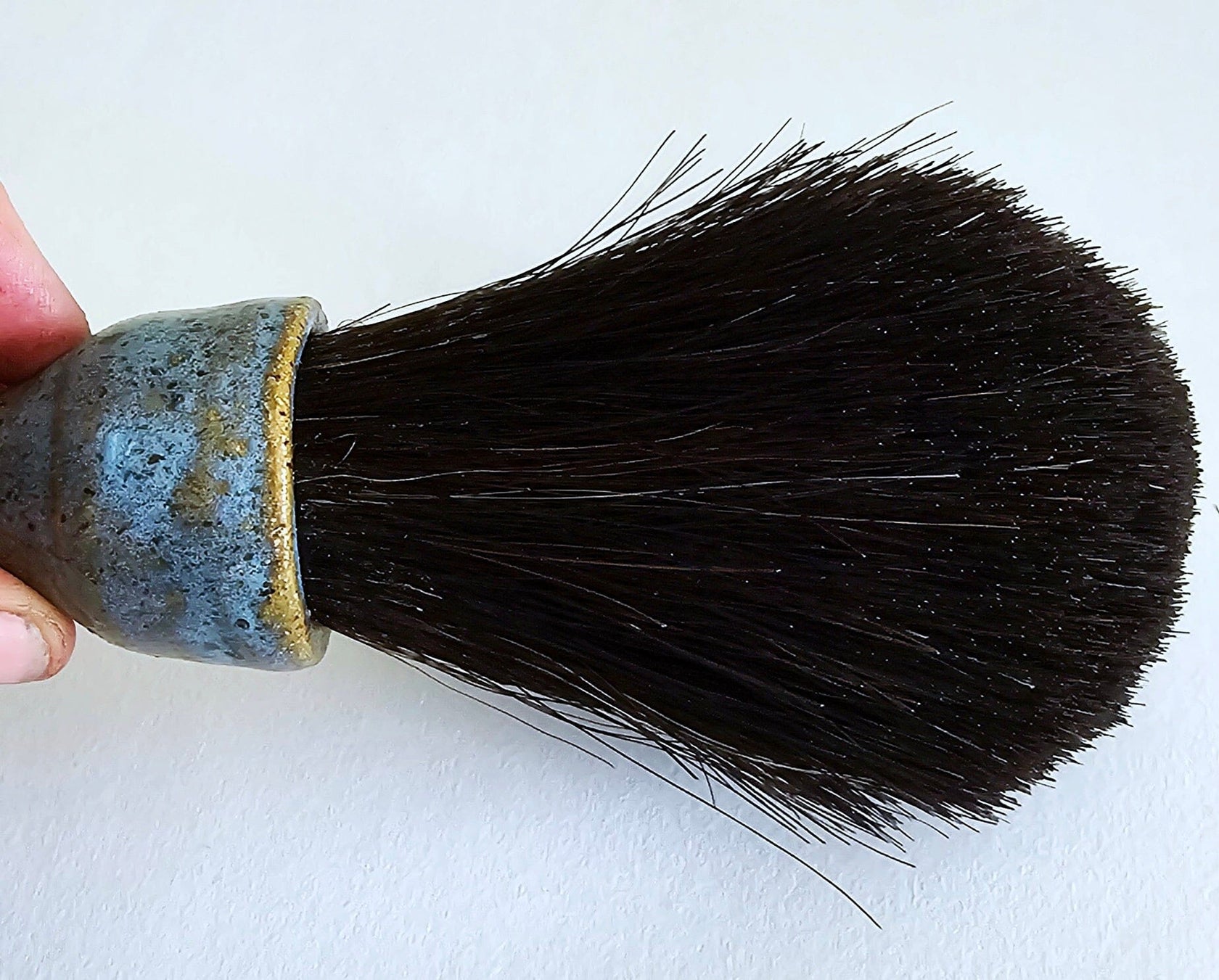 Coarse Black Horsehair Mop Shaped paintbrush With Ceramic Ferrule ...