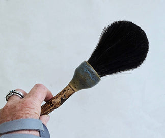 Coarse Black Horsehair Mop Shaped paintbrush With Ceramic Ferrule ...