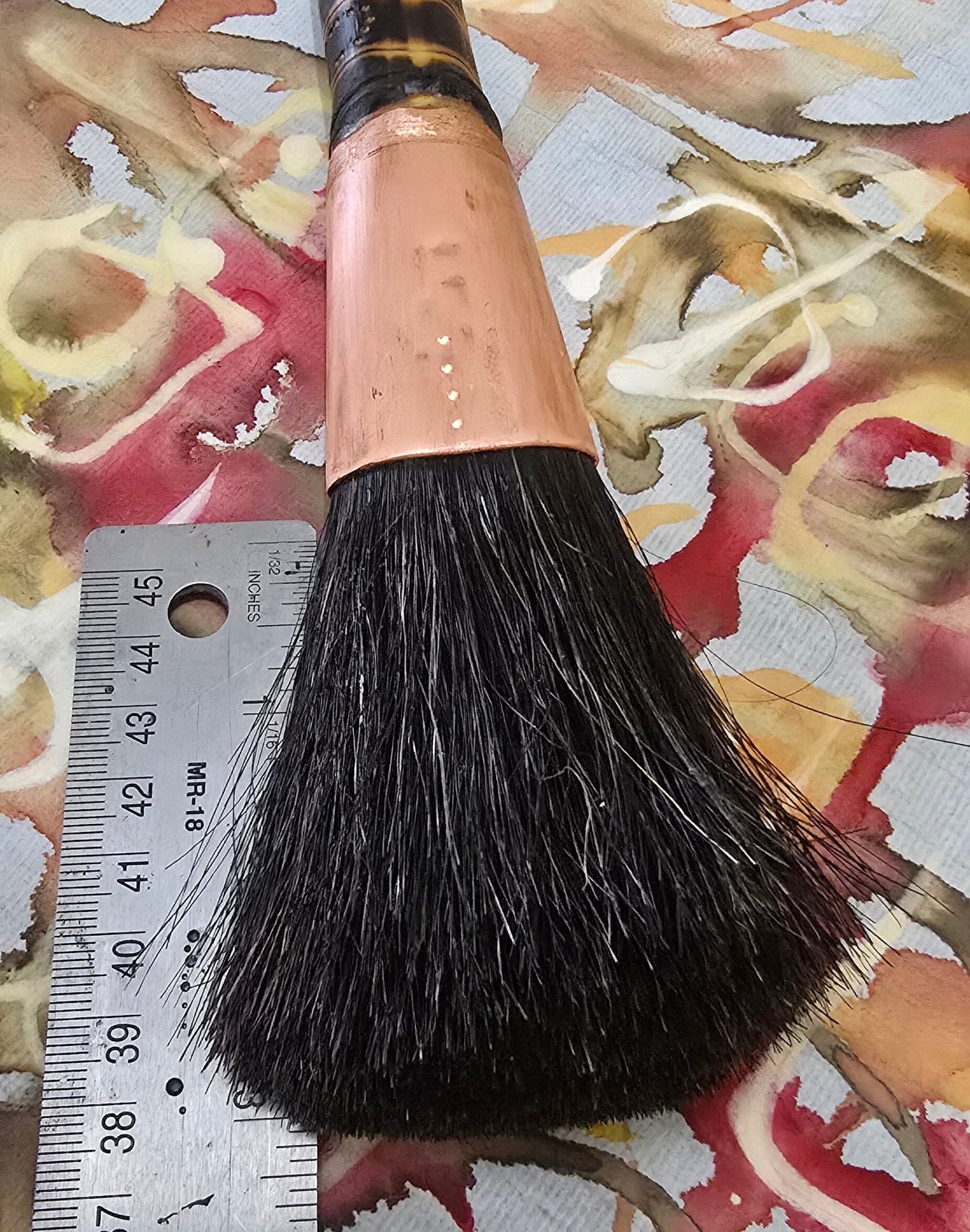 Coarse Horsehair Brush with Bamboo Handle and Copper Ferrule – 3.25" B ...