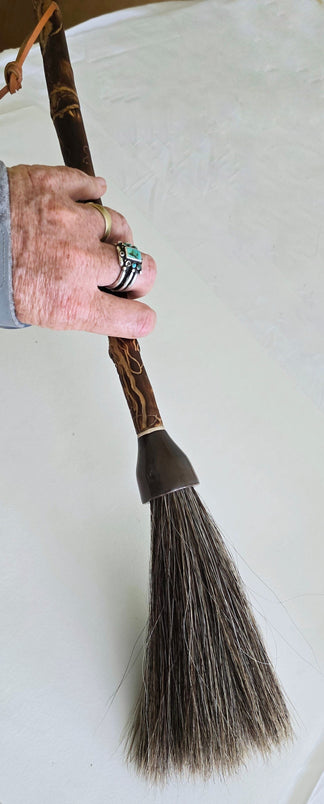 Mixed Grey Premium Horsehair Sumi-e Paintbrush With Ceramic Ferrule ...