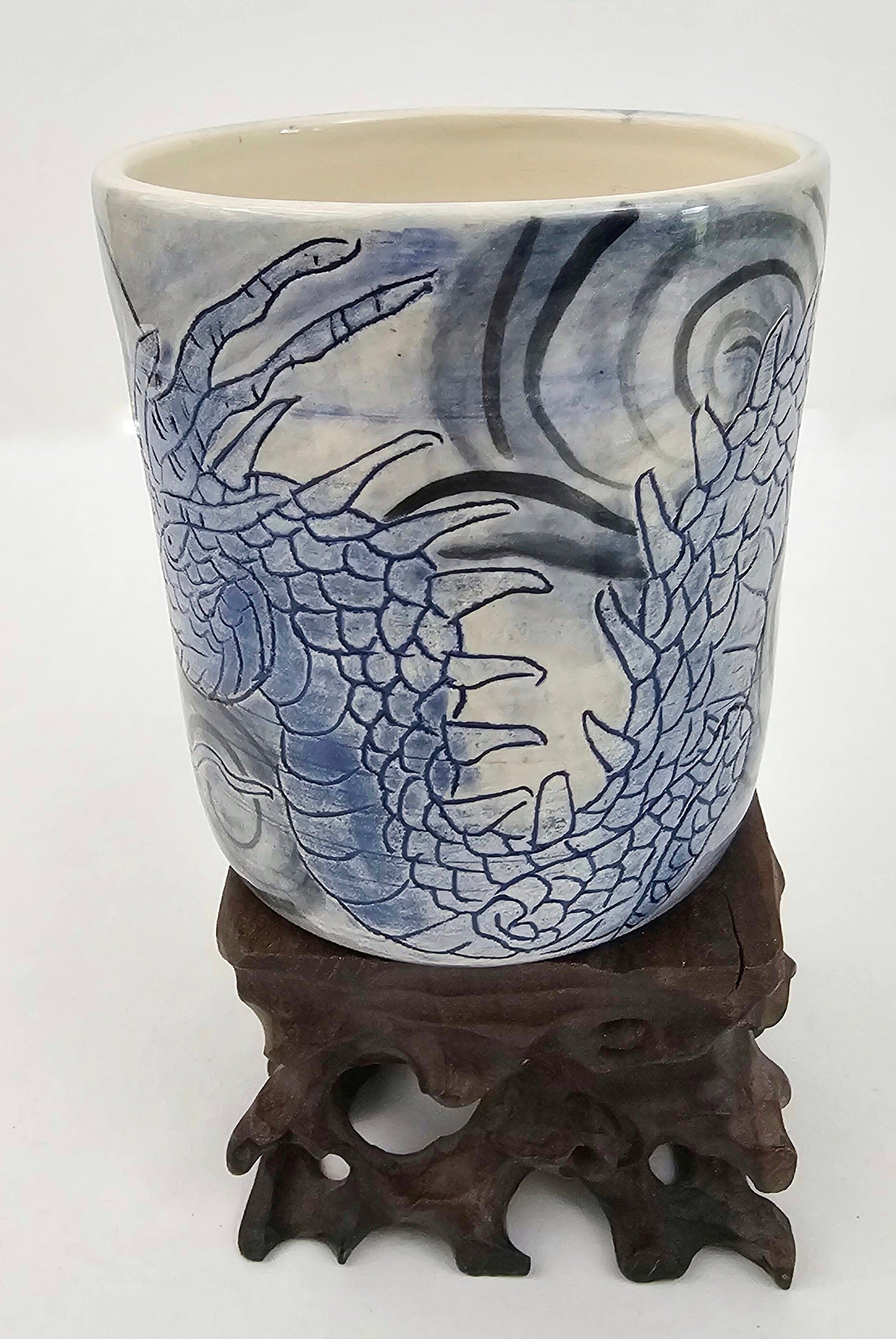 Blue Dragon Cloudscape Ceramic Drinking Cup – Elizabeth Schowachert Art