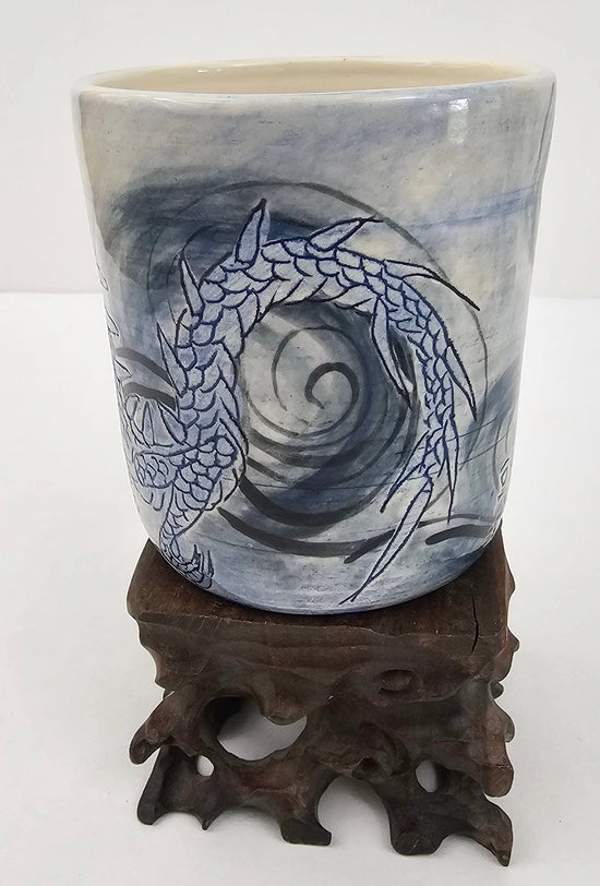 Blue Dragon Cloudscape Ceramic Drinking Cup – Elizabeth Schowachert Art