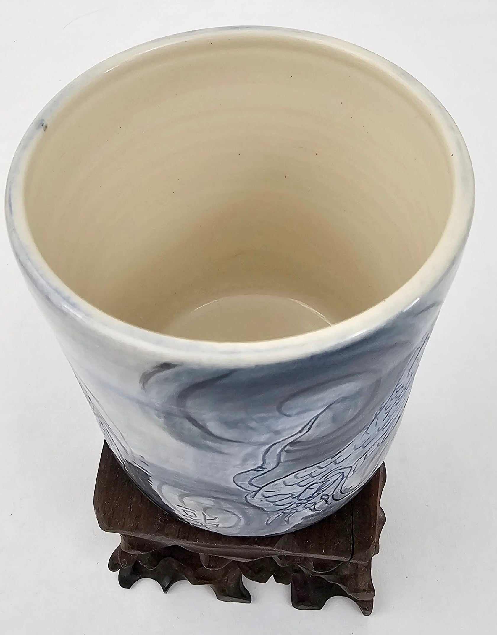 Blue Dragon Cloudscape Ceramic Drinking Cup – Elizabeth Schowachert Art