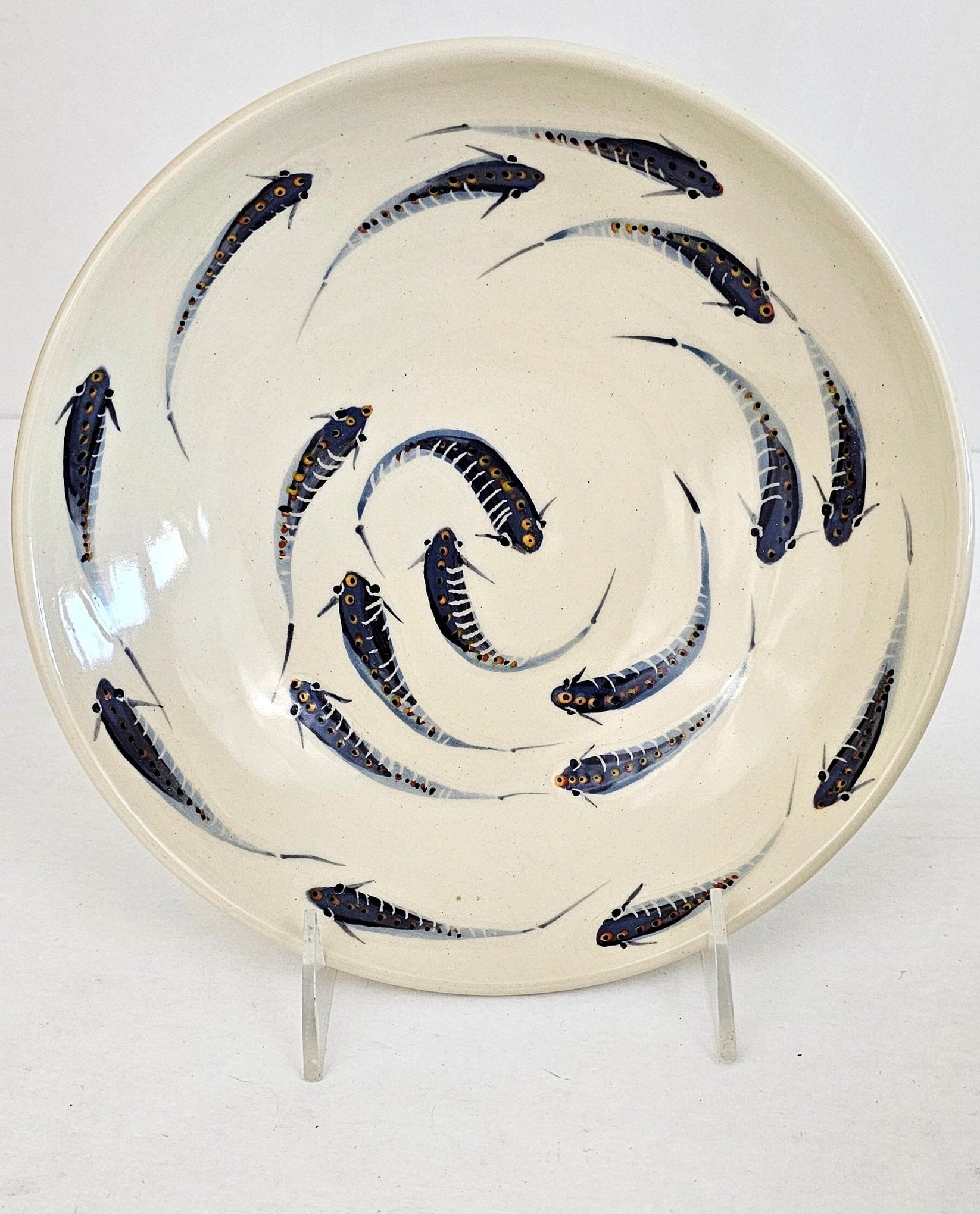 Fish Stoneware Decorative Bowl: Artistry by Kim and Elizabeth ...