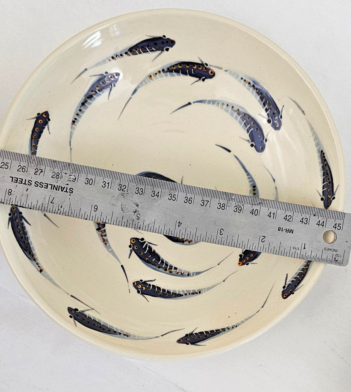 Fish Stoneware Decorative Bowl: Artistry by Kim and Elizabeth ...