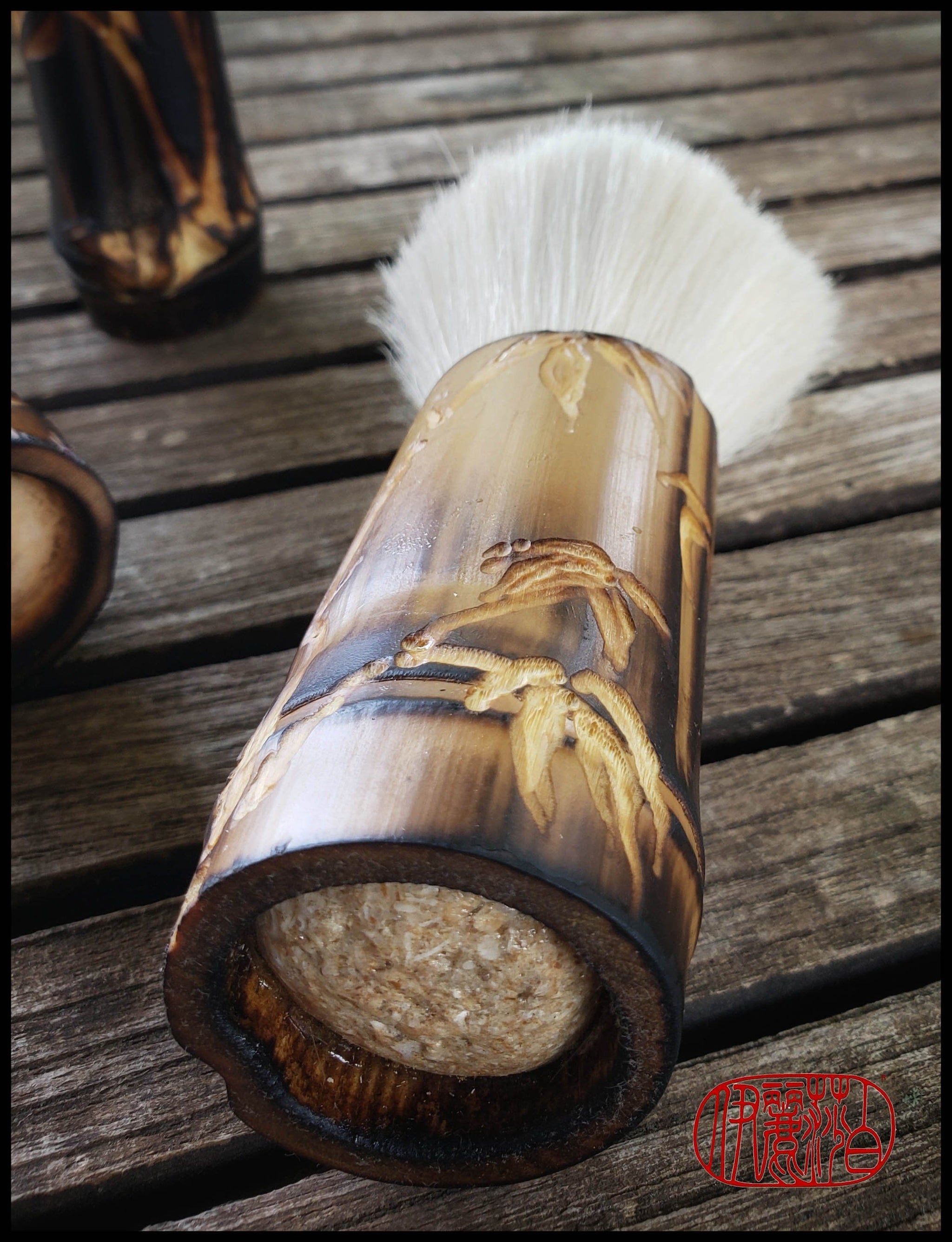 Handmade Chunky Blunt Goat Hair Sumi-e Brushes with Bamboo Handles ...