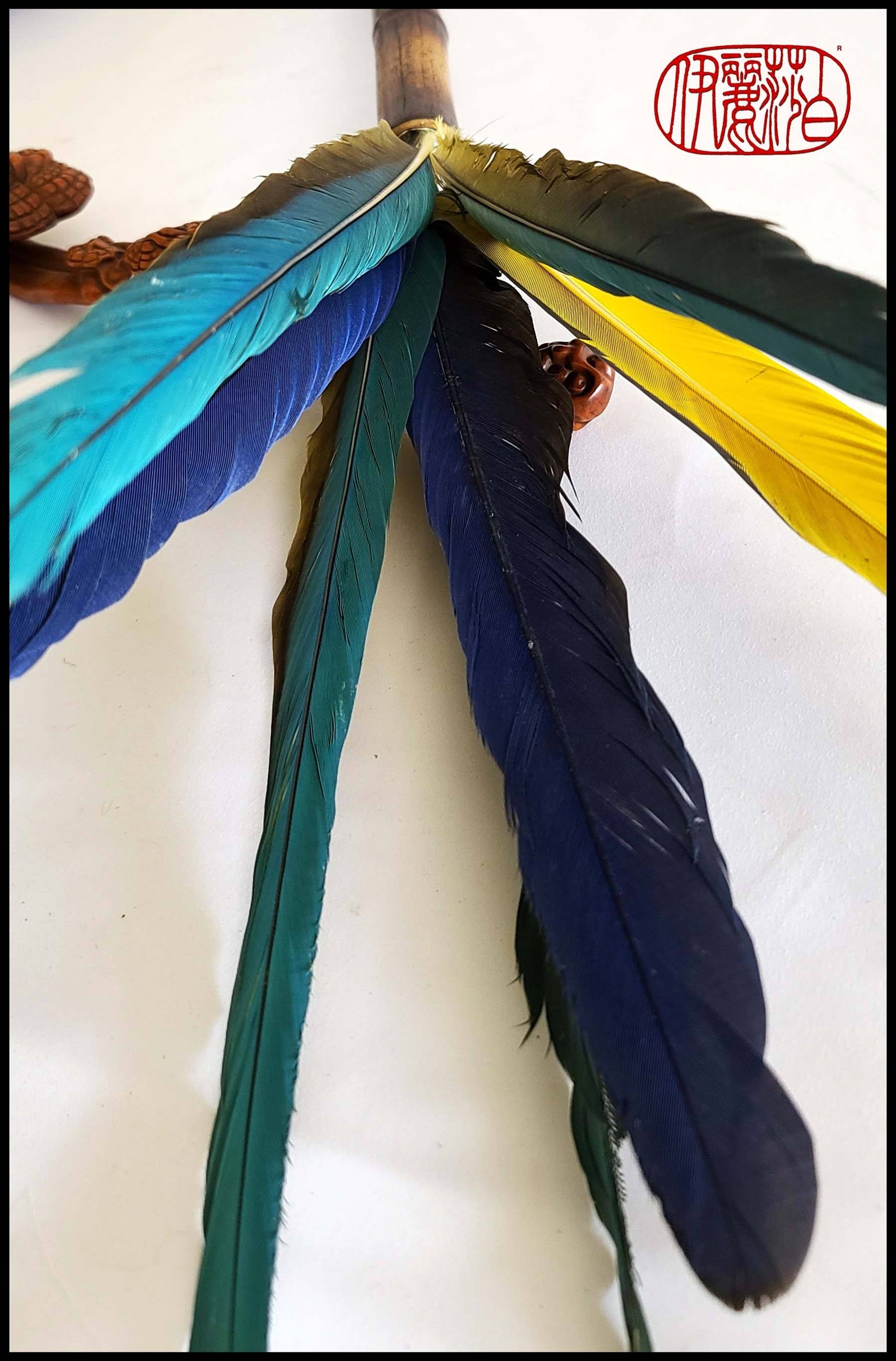 Large Parrot Feather Sumi-e Paintbrush – Elizabeth Schowachert Art