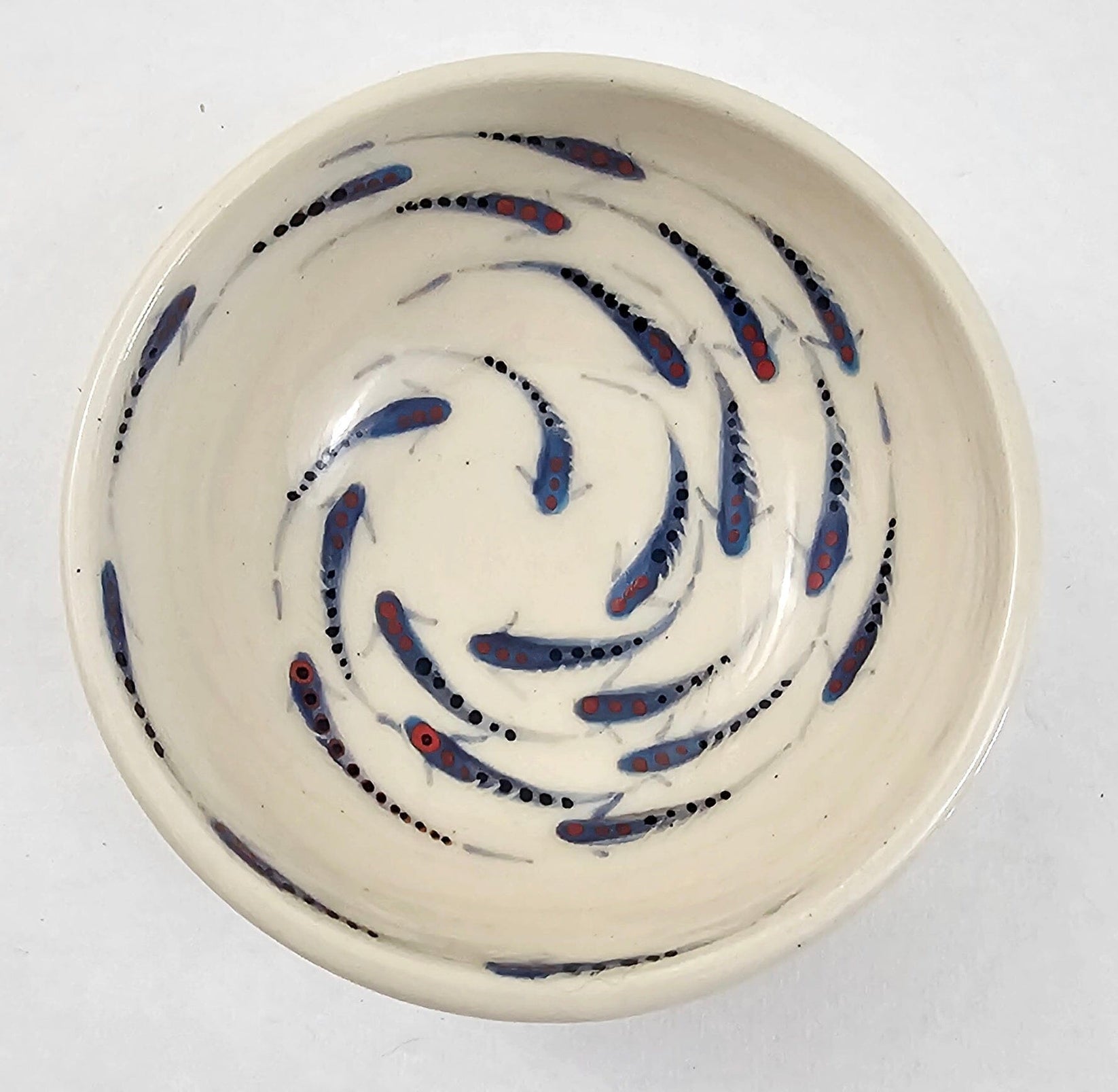 Schooling Fish Stoneware Bowl: Artistry by Kim and Elizabeth ...