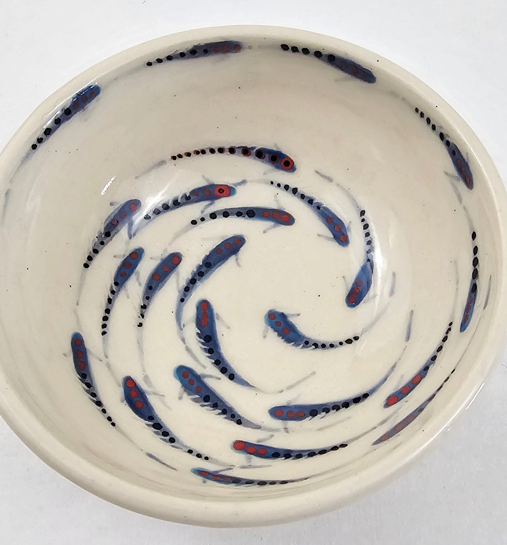 Schooling Fish Stoneware Bowl: Artistry by Kim and Elizabeth ...