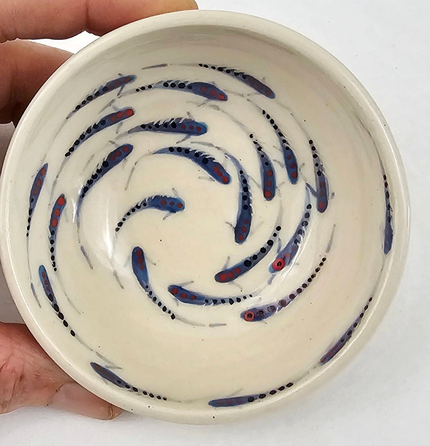 Schooling Fish Stoneware Bowl: Artistry by Kim and Elizabeth ...