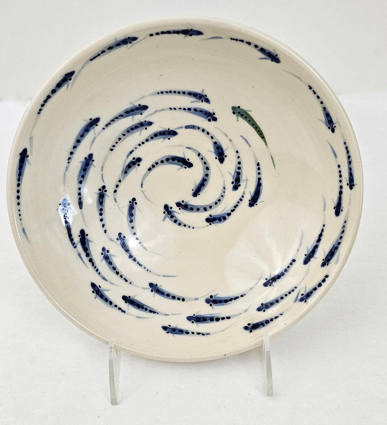 Stoneware Bowl with Schooling Fish: Crafted by Kim and Elizabeth ...