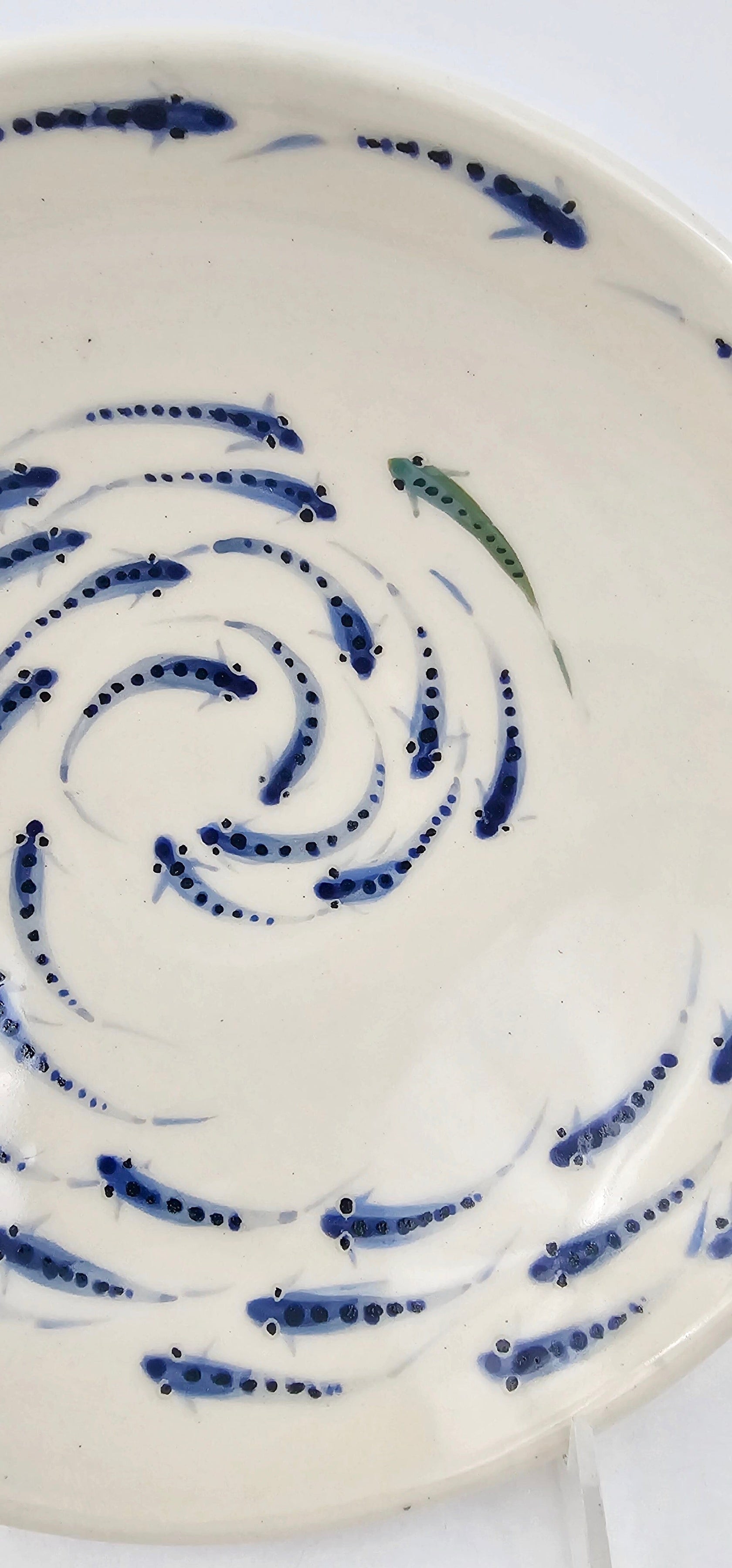 Stoneware Bowl with Schooling Fish: Crafted by Kim and Elizabeth ...